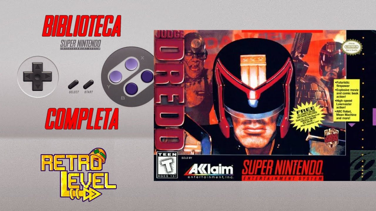 Judge Dredd - Biblioteca COMPLETA do Super Nintendo #640 - YouTube