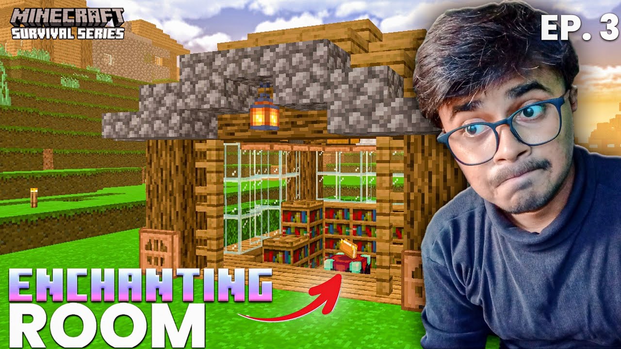 Level 30 Enchanting Room | Minecraft 100 Days Speed Run #3 - YouTube
