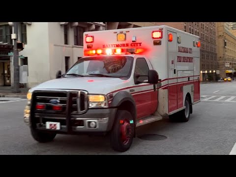 Baltimore City Fire Department Reserve Medic 55 Transporting to the ...
