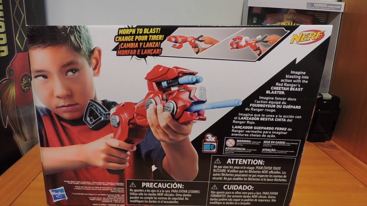 Power Rangers Beast Morphers Cheetah Beast Blaster Review - YouTube