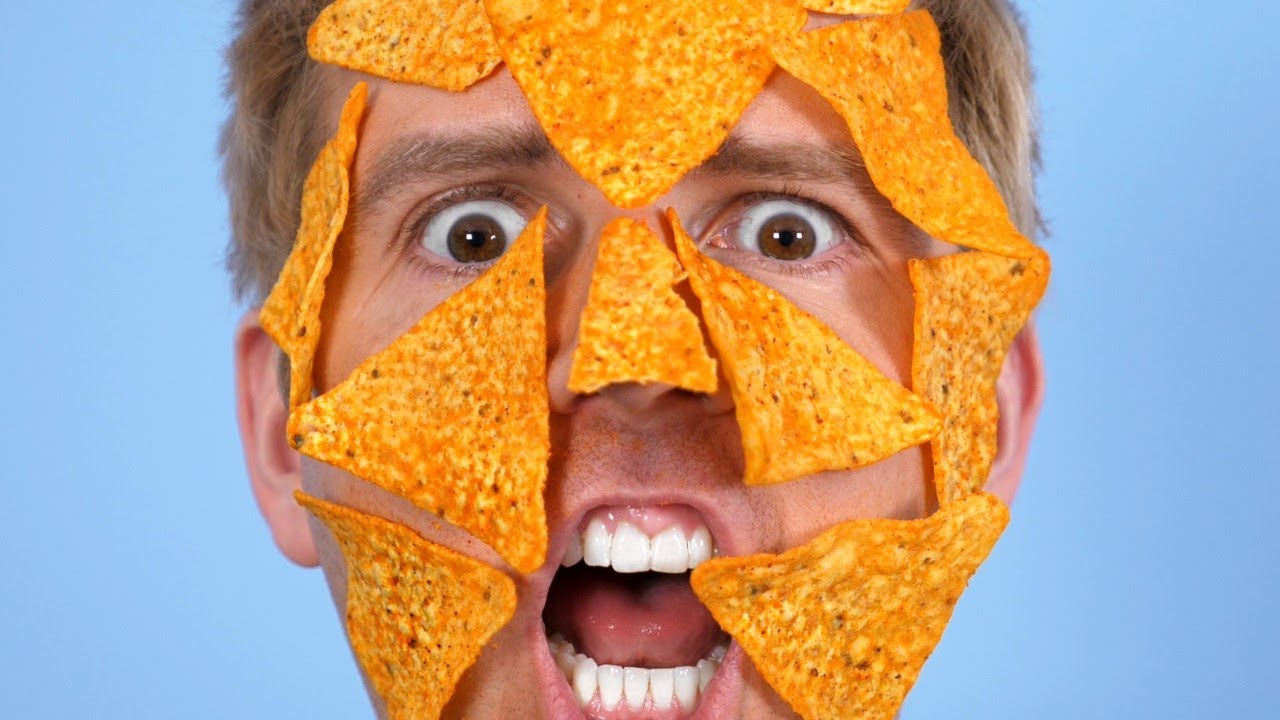 DORITOS GLUED ON FACE! - YouTube
