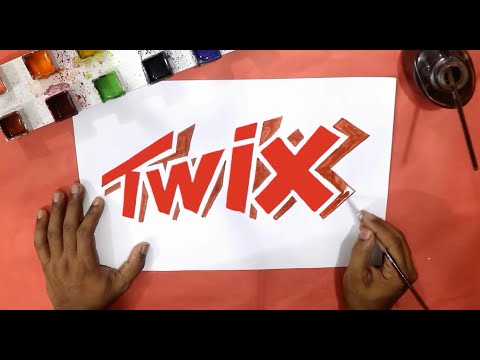 How to draw the Twix logo - YouTube