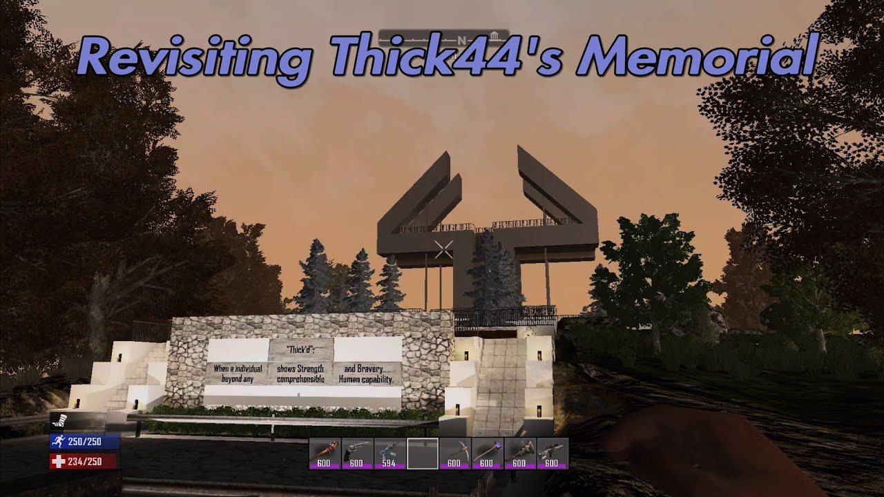 Revisiting Thick44's Memorial Build. 7 Days to Die Legacy. - YouTube
