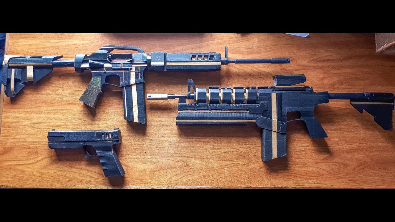 M4A1 Assault Rifle with Cardboard [DIY] - YouTube