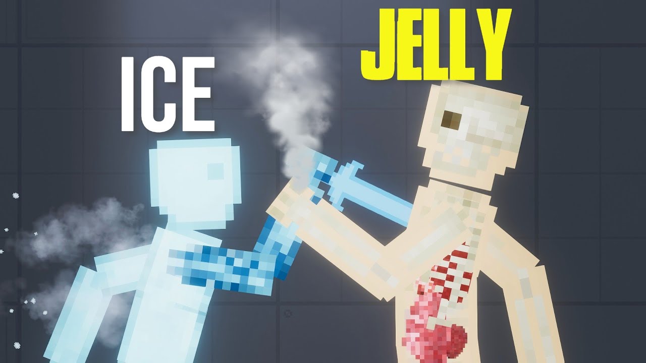 Ice Human vs Jelly Human - Who would win ? [People Playground] - YouTube