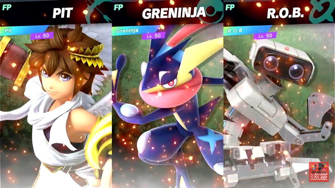 Super Smash Bros Ultimate Amiibo Fights EX Pit vs Greninja vs ROB - YouTube