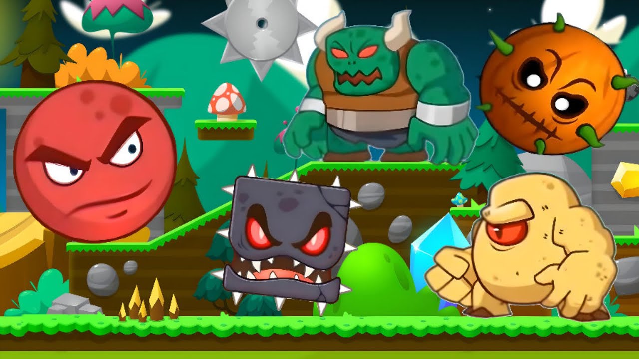 Mr Ball Adventure Like Red Ball 4 Games ALL BOSSES (Gameplay 2024 ...