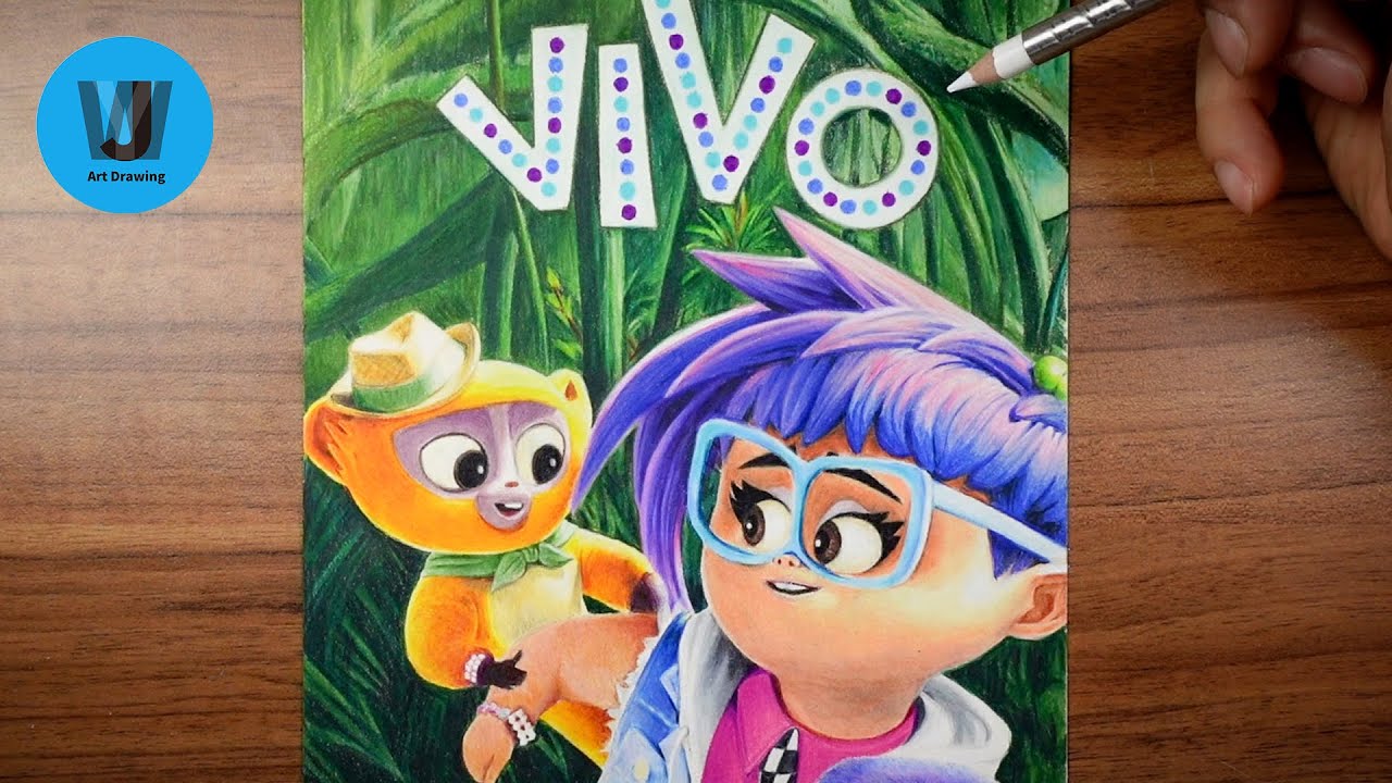 Drawing Vivo & Gabi, VIVO | Netflix, Sony Pictures Animation - Colored ...