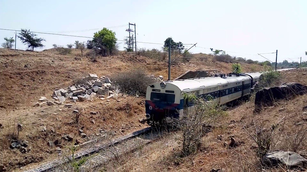 Train through Kolar Gold Fields ( KGF) | Marikuppam MEMU - YouTube