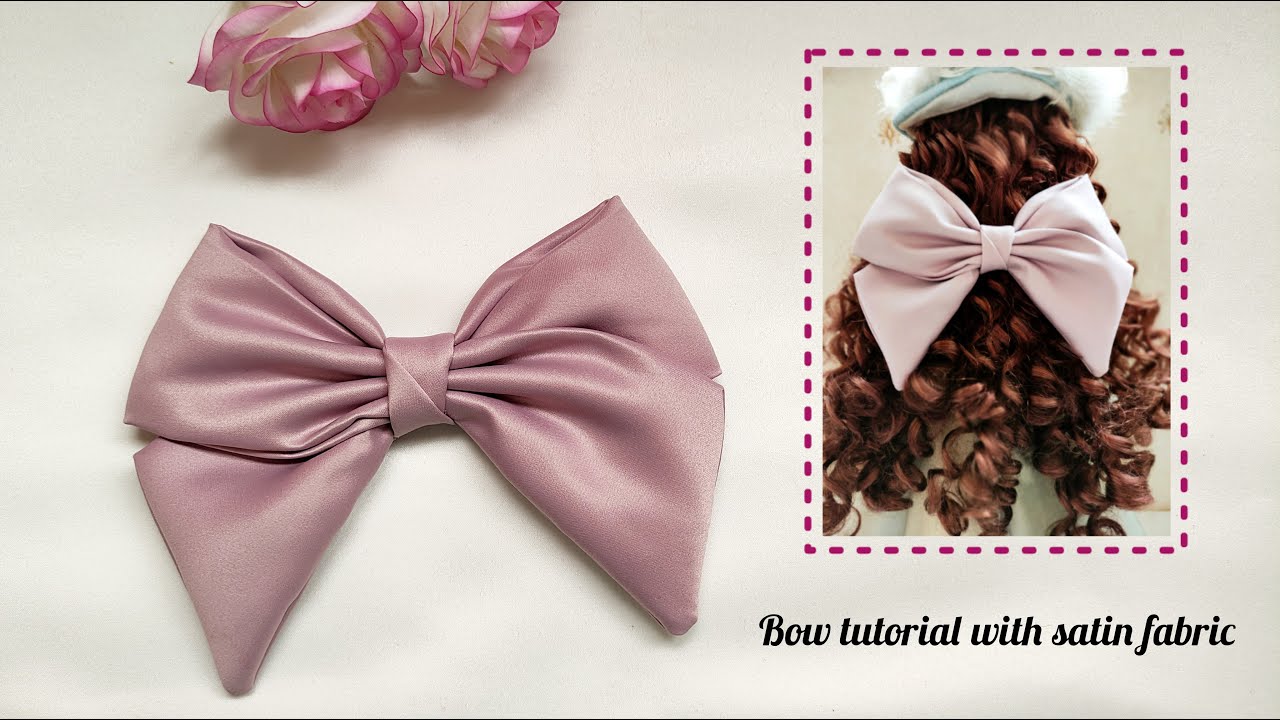 How to make an easy hair bow at home| beautiful hair bow tutorial for ...