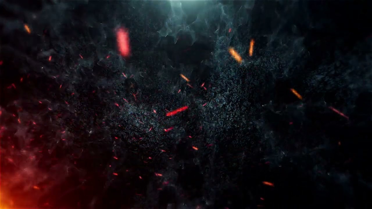 Fire Particles Background with Smoke Black Screen | Smoke Fire ...