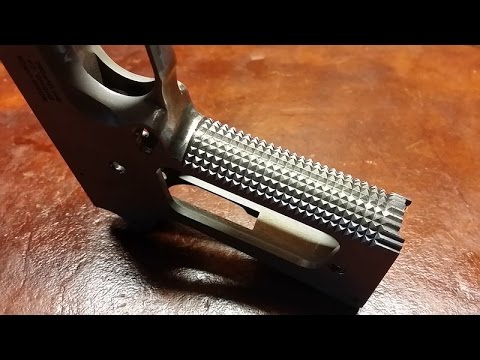1911 Build 8 Commander 45 acp - Part 1 - 10 LPI checkering - YouTube