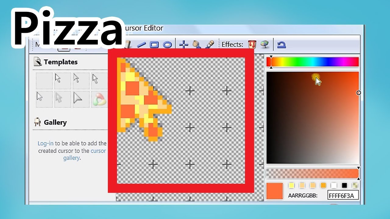 Pizza In A Cursor: Timelapse Tutorial - YouTube