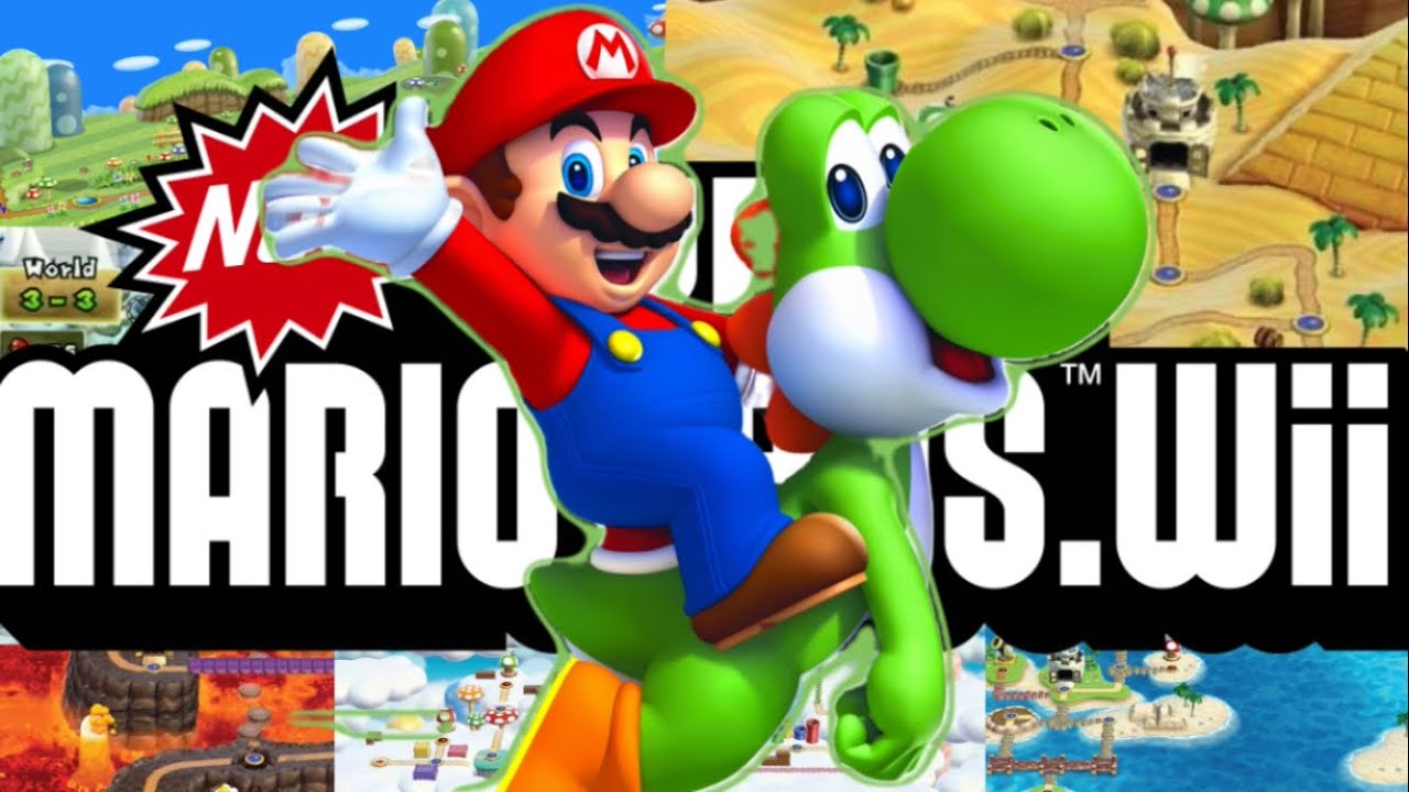 New Super Mario Bros Wii worlds 1-8 full gameplay - YouTube