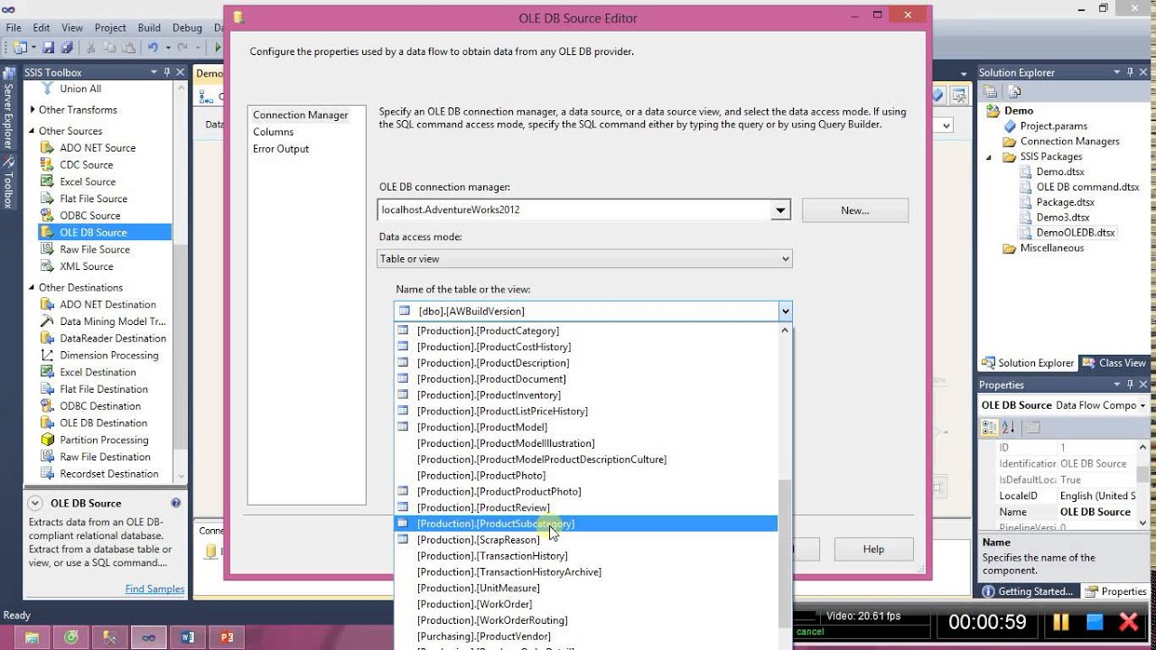 Demo OLE DB command - YouTube