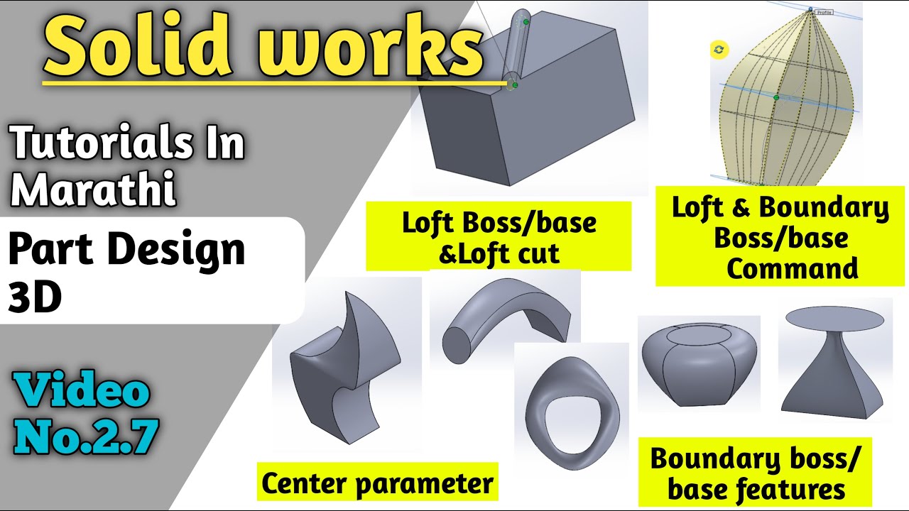 loft boss base and boundary boss base - YouTube