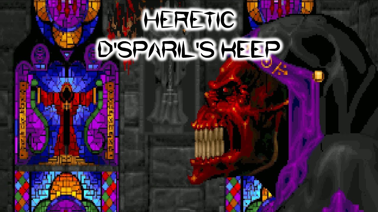 Old Games - Heretic / E3M8 - D'Sparil's Keep / PC Gameplay - YouTube