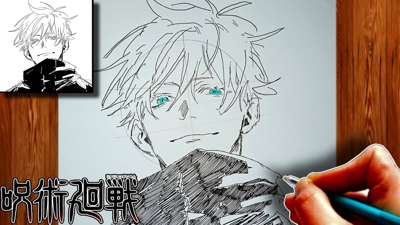 How to Draw Gojo Satoru | Jujutsu Kaisen | 呪術廻戦 | Manga Art - YouTube