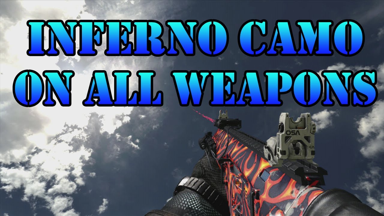 Call of Duty Ghosts Inferno DLC Camo on ALL Weapons! - YouTube