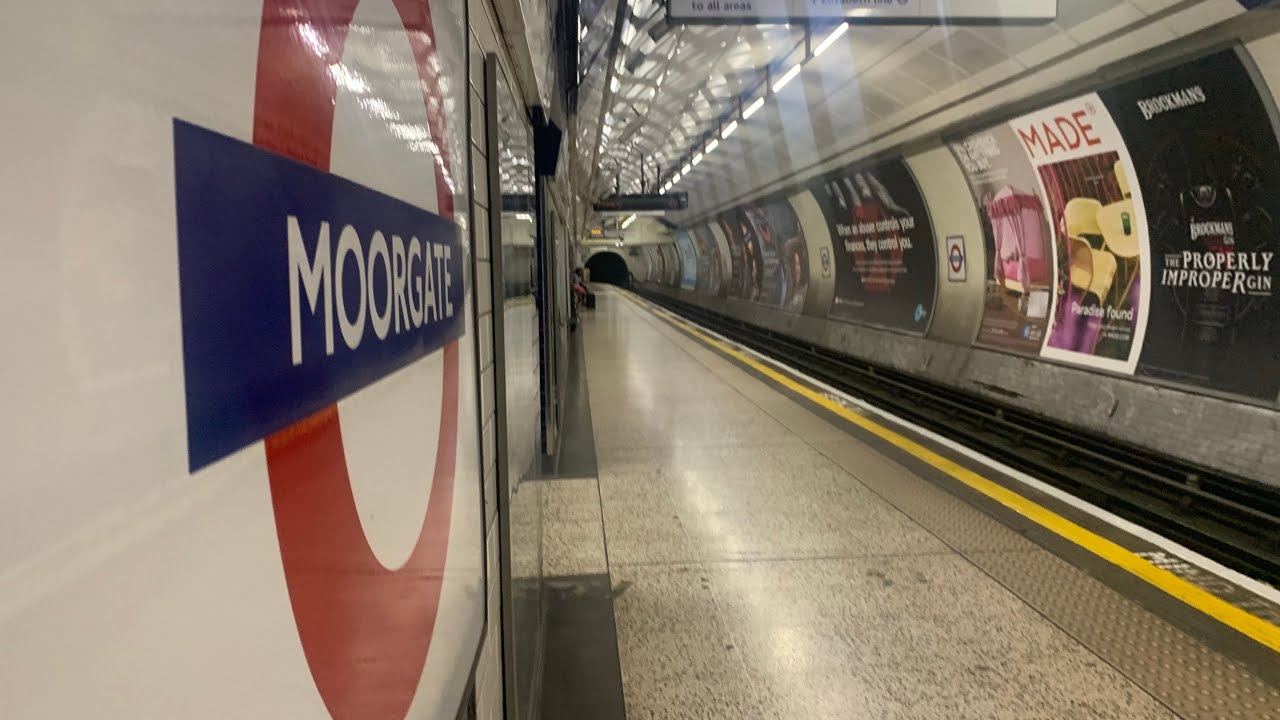 Northern line departure from Moorgate. Including Customer Service ...