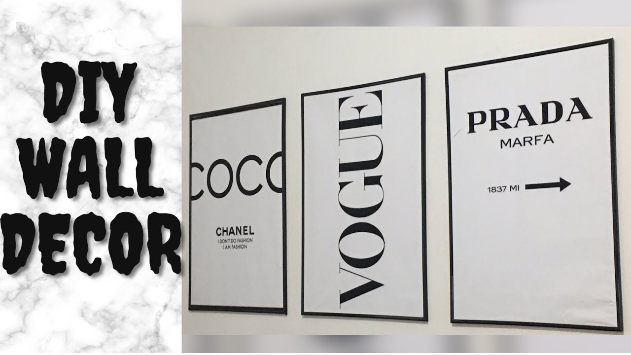 DIY: PINTEREST INSPIRED WALL ART || MAKE YOUR OWN GALLERY WALL FRAMES ...