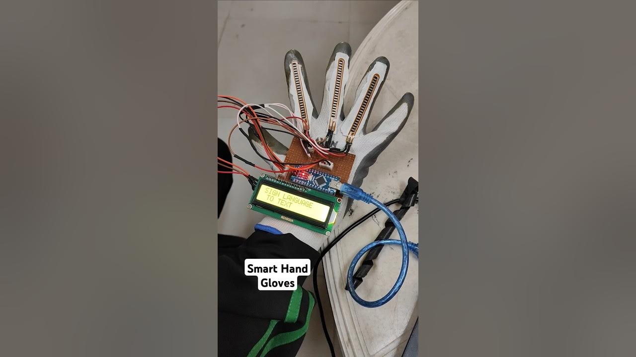 Smart Hand Gloves For Dumb Deaf people using Arduino #shorts #arduino # ...