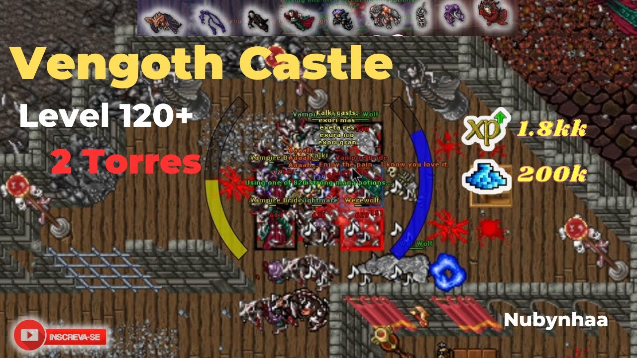 EK RUSH LV VENGOTH CASTLE TIBIA XP E PROFIT(Ótima XP e PROFIT) - YouTube
