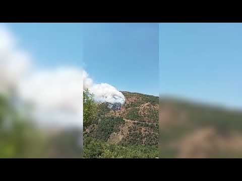 Sultanhisar'da yangın: Makilik tutuştu