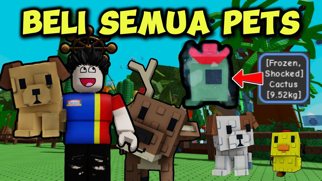 AKU BELI SEMUA PETS & BERHASIL MENDAPATKAN SHOCKED CACTUS GROW A GARDEN ...