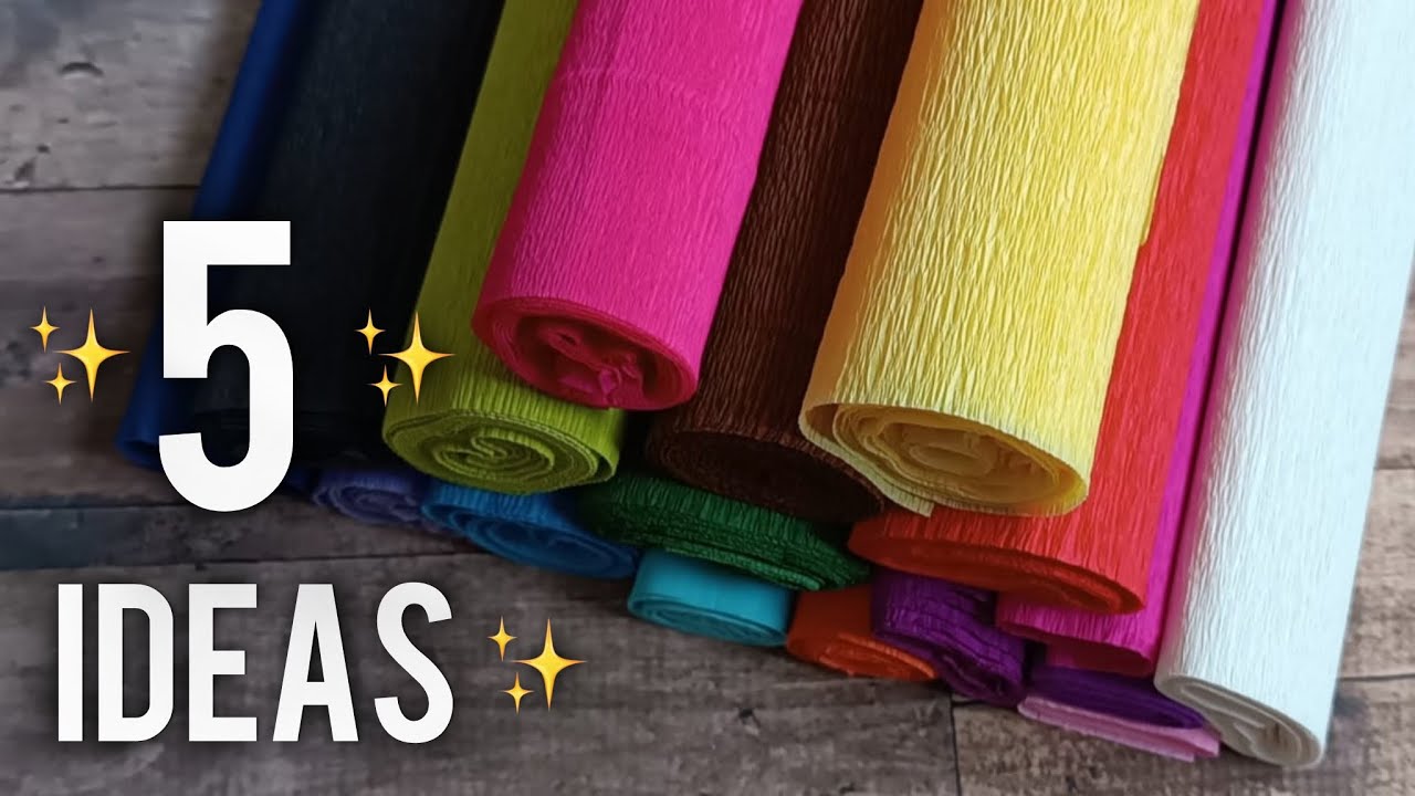 5 Ideas 💥 Crepe Paper Decoration Ideas Crepe Paper Flowers DIY Paper ...