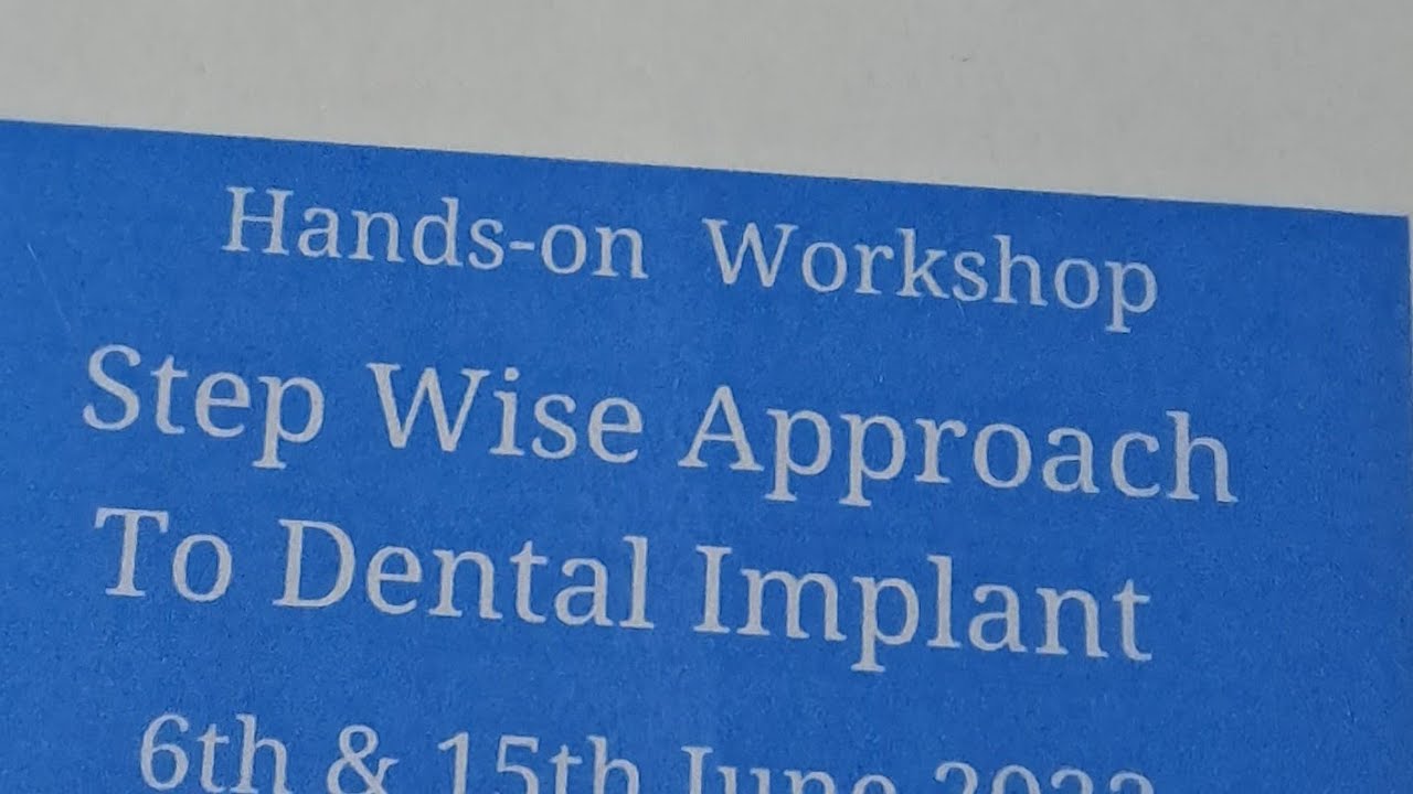 Stepwise approach to Dental Implant lecture bylProf.Dr.Navid Rashid ...