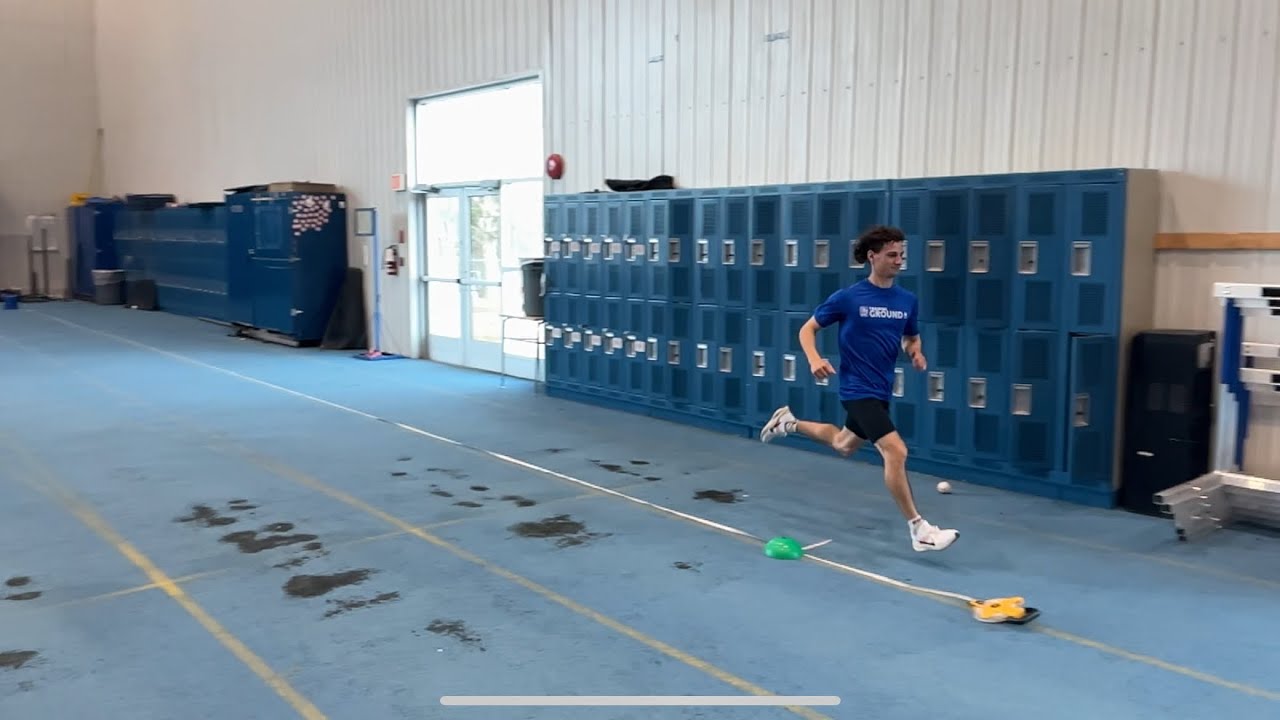 RBC training ground 20m sprint. Adam Blazino attempt 1. - YouTube