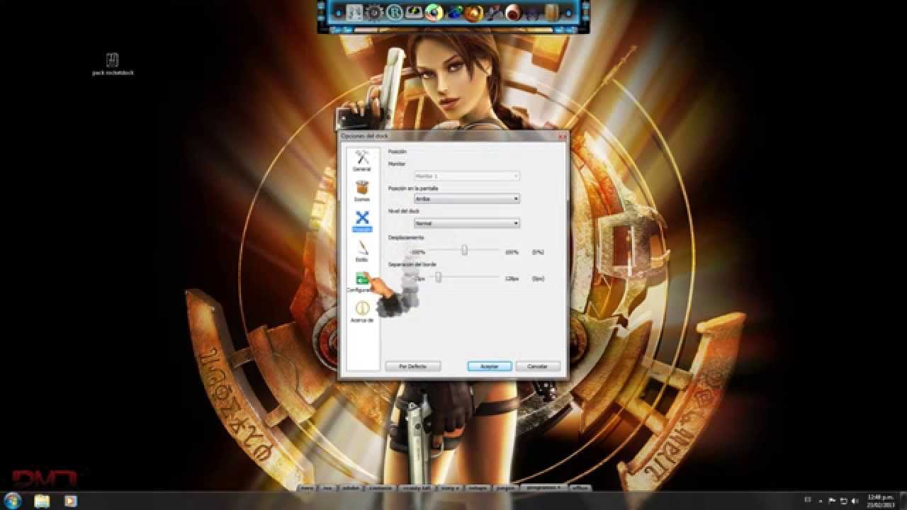 pack de skins y efectos e iconos animados para rocketDock - YouTube