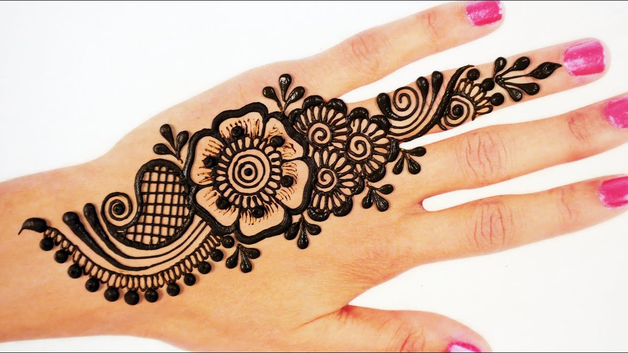 New Simple And Short Mehndi Design For Back Hands - Very Stylish Arabic ...