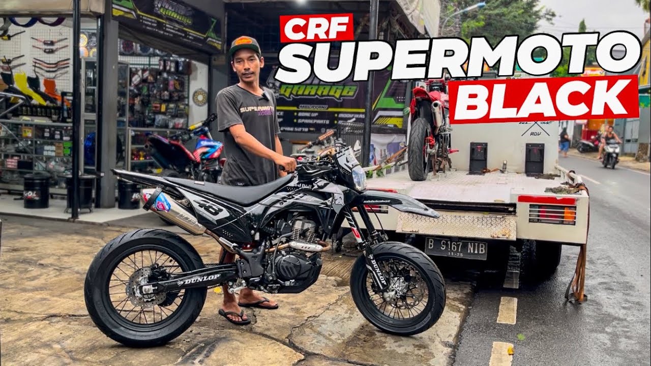 RIVIEW HONDA CRF 150L FULL BLACK || MOTOR HARIAN ENAK DI PANDANG - YouTube