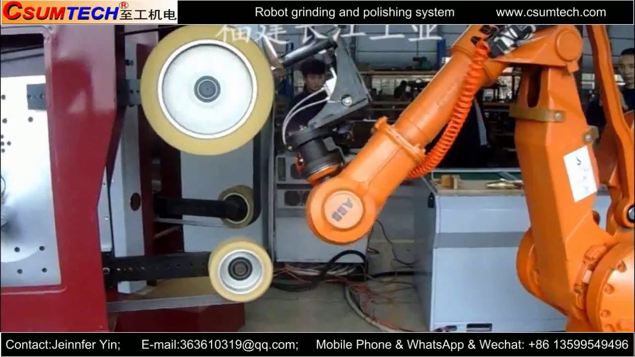 Robot grinding and polishing system - YouTube