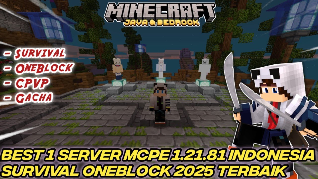 TOP 1 MINECRAFT SERVER 1.21.81 INDONESIA SURVIVAL 2025 TERBAIK ...