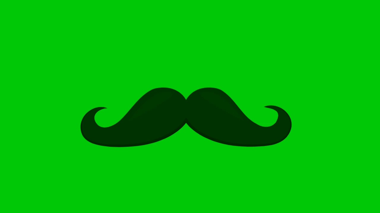 Mustache animation in green screen, no background music (2020) - YouTube