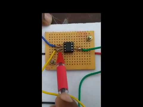 Inverting amplifier using 741-op-amp - YouTube