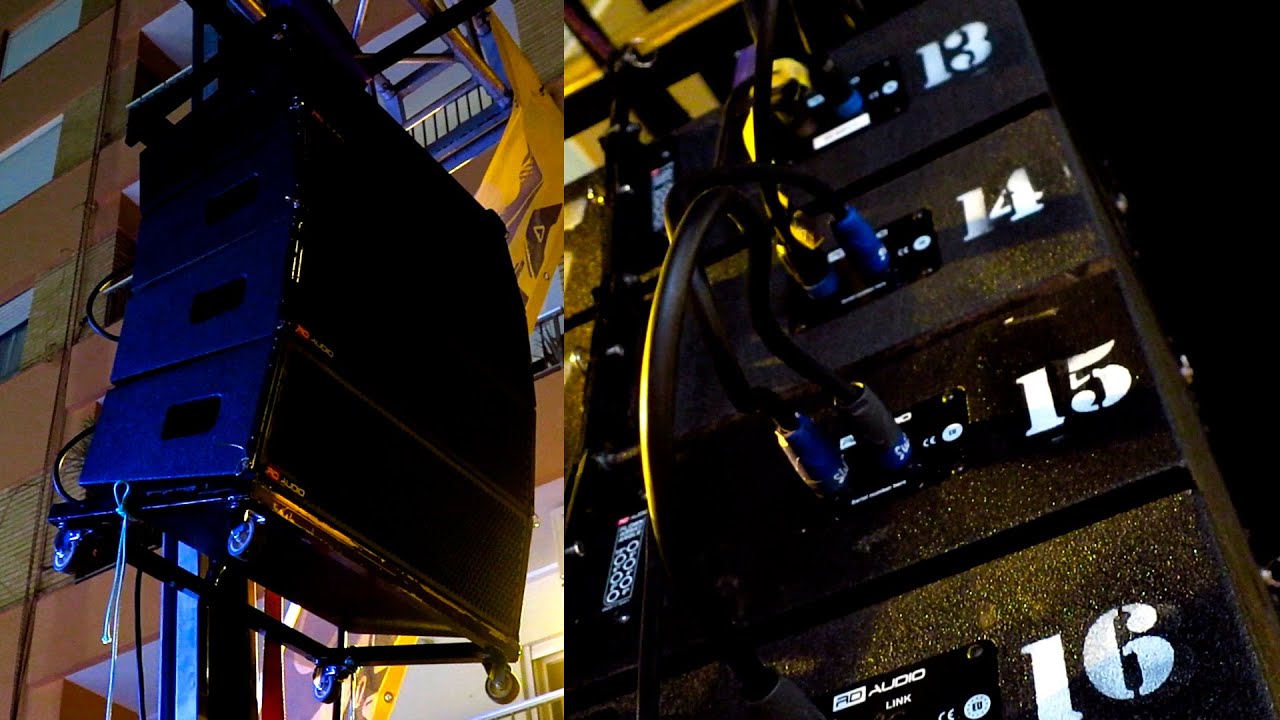 LINE ARRAY RD AUDIO RD2x8 y SUBGRAVES SUB218BR con 2 STAGEBOXES SD16 y ...