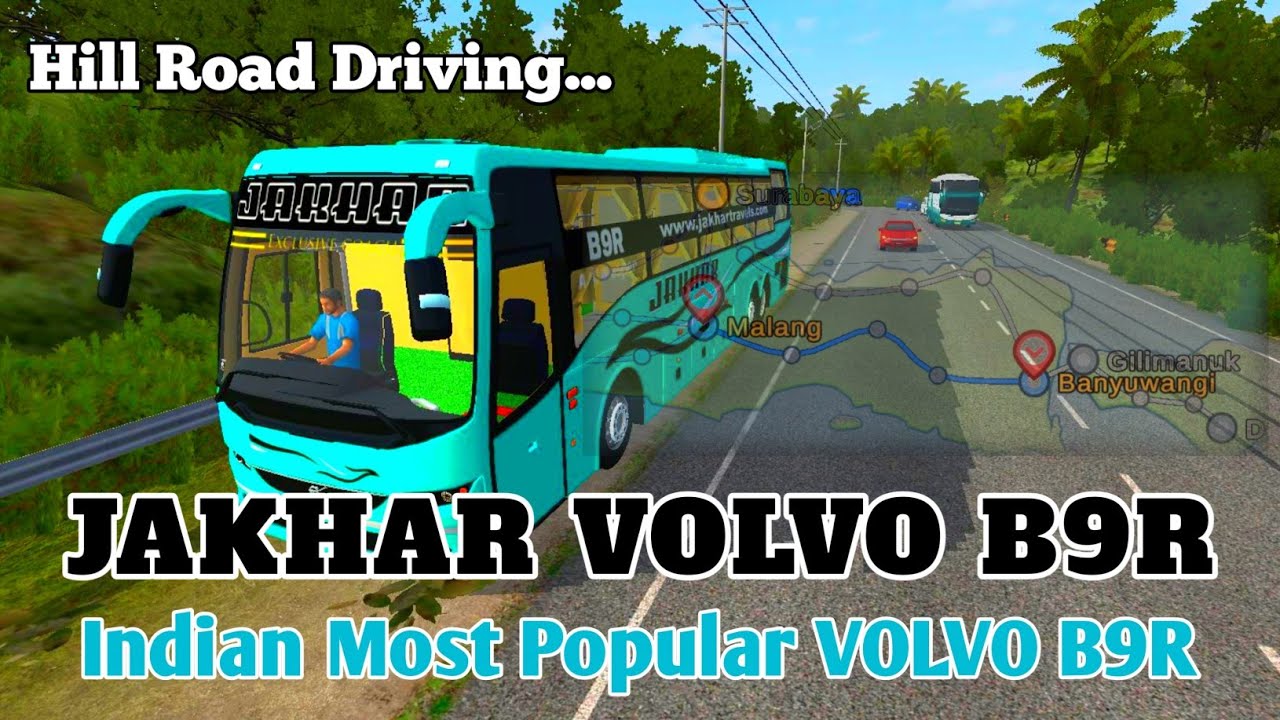 JAKHAR | Most populer bus VOLVO B11R | Indian bus | Hill road map - YouTube