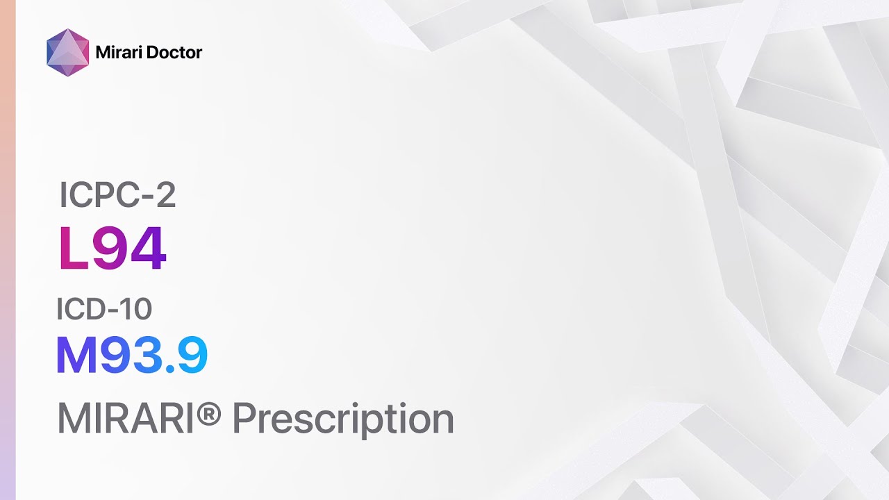 L94 Osteochondrosis ( ICD-10: M93.9 ) - MIRARI® Prescription - YouTube