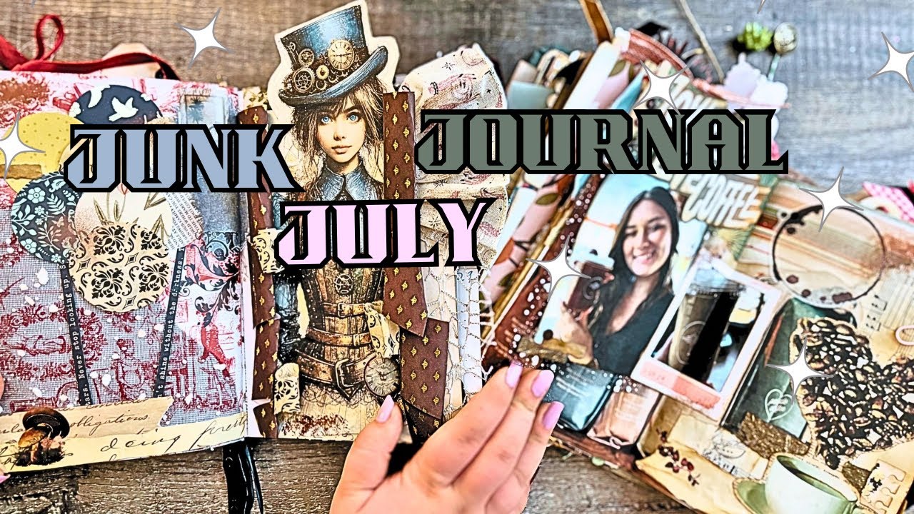 Junk Journal July Day 25 // TEA DYED // Created by MegJournals - YouTube
