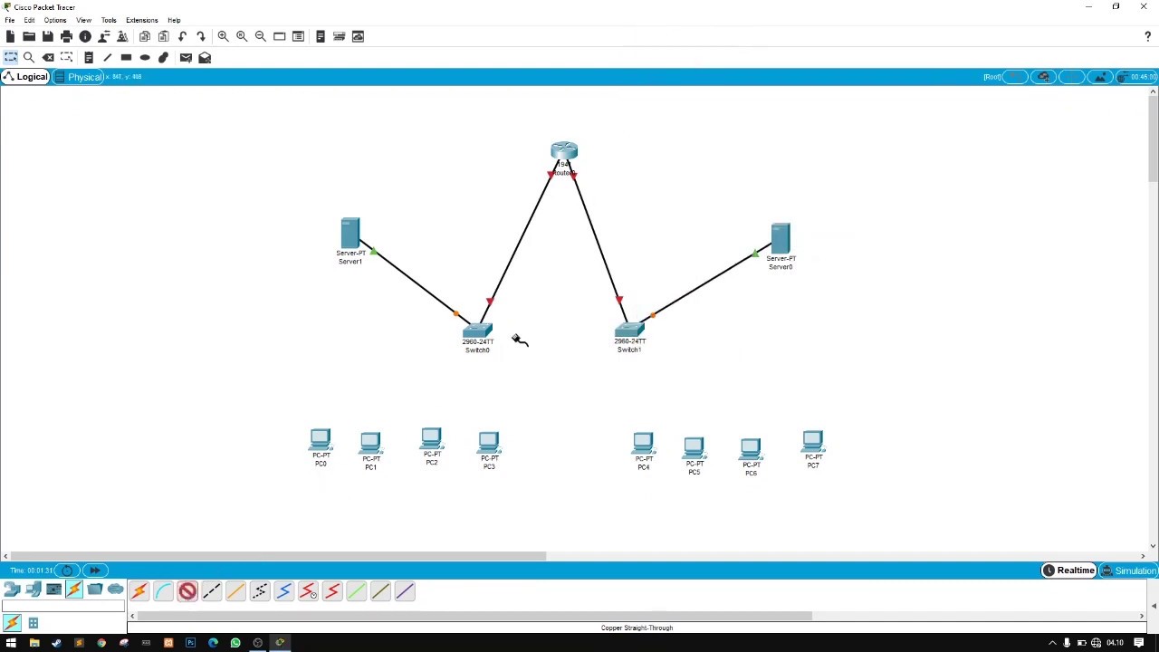 TUTORIAL CONFIGURASI CISCO TRACERT MENGGUNAKAN 1 ROUTER DAN 2 SERVER ...