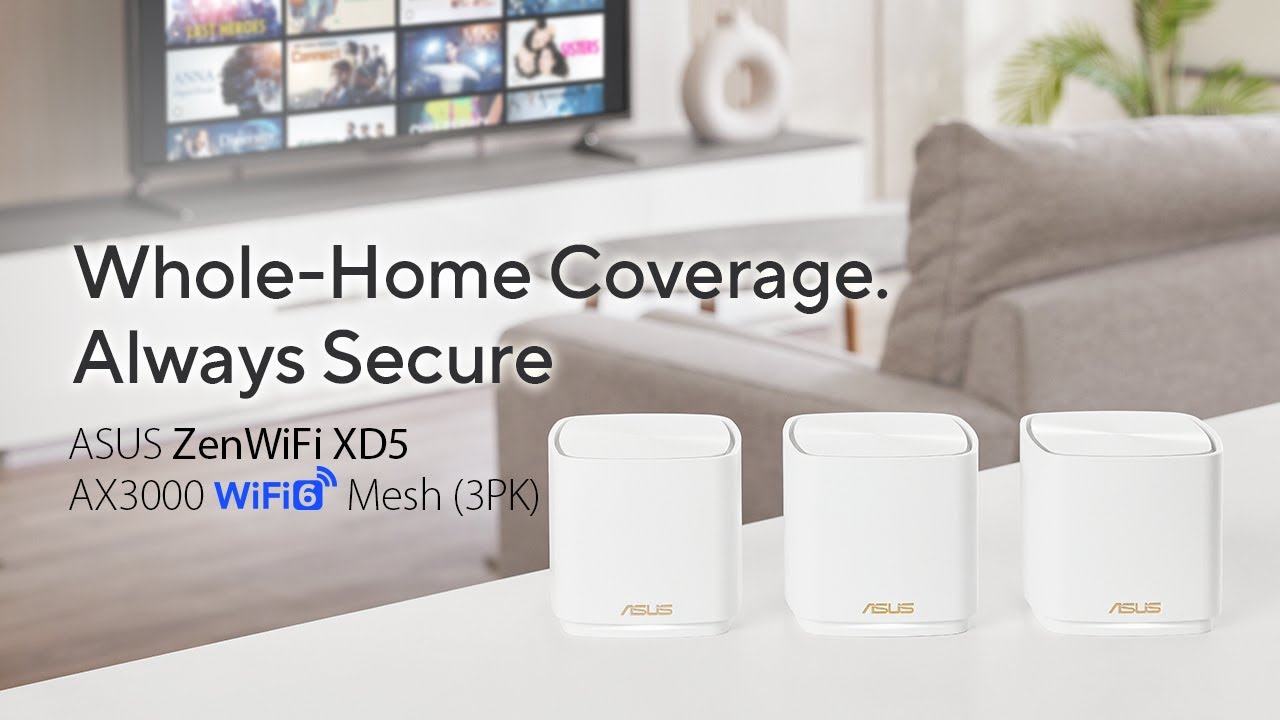 Whole-home Coverage, Always Secure – ASUS ZenWiFi XD5 - YouTube