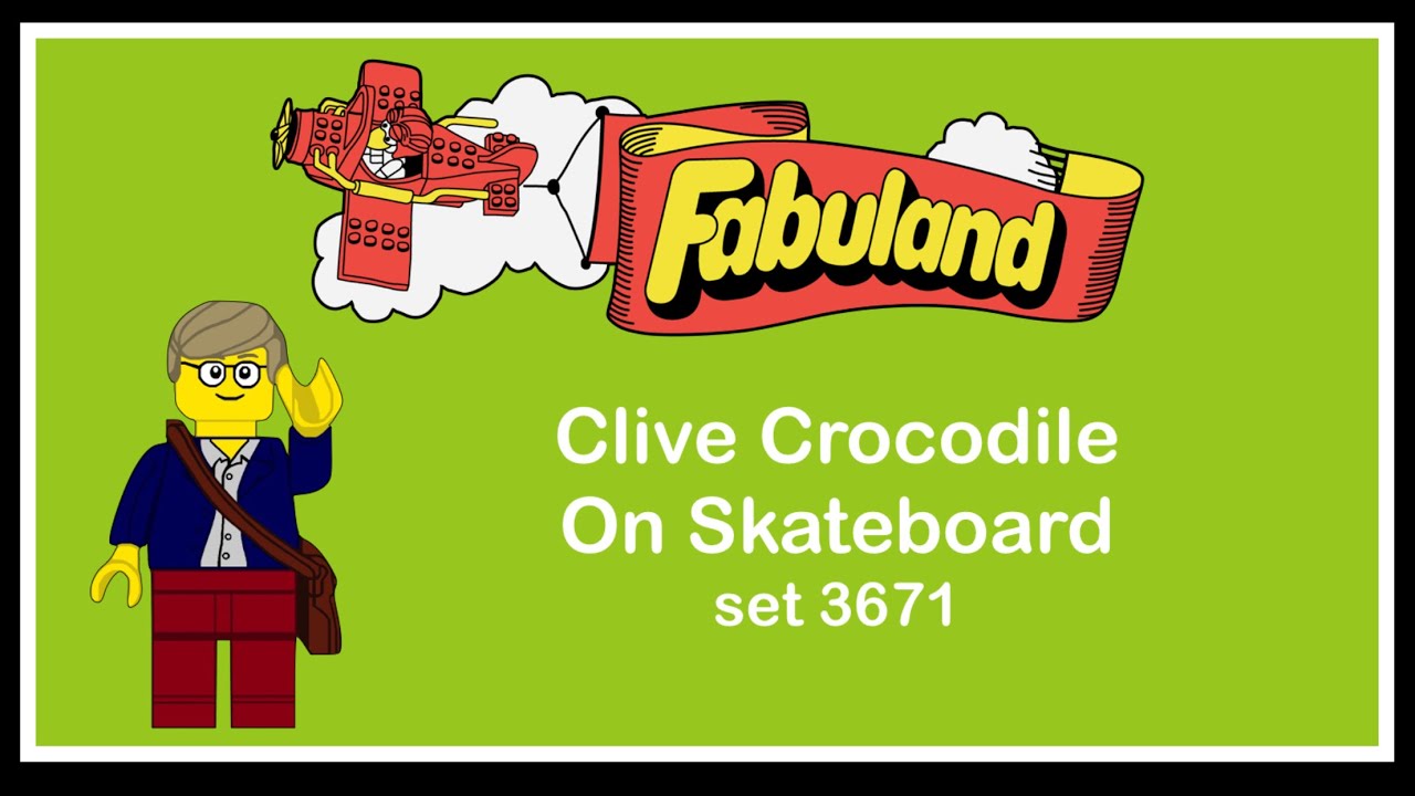 LEGO Fabuland set 3671: Clive Crocodile on Skateboard - YouTube