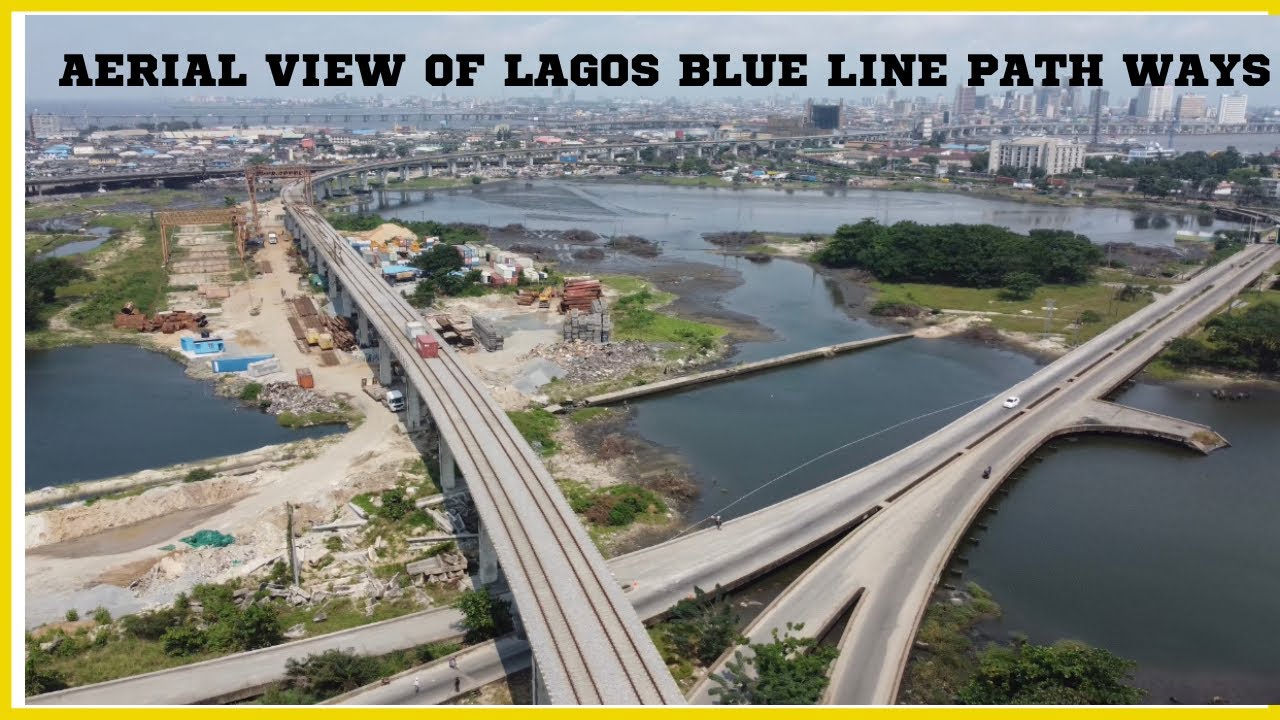 BUILDING IN LAGOS NIGERIA || LAGOS BLUE LINE PATH WAY AERIAL VIEW IN ...