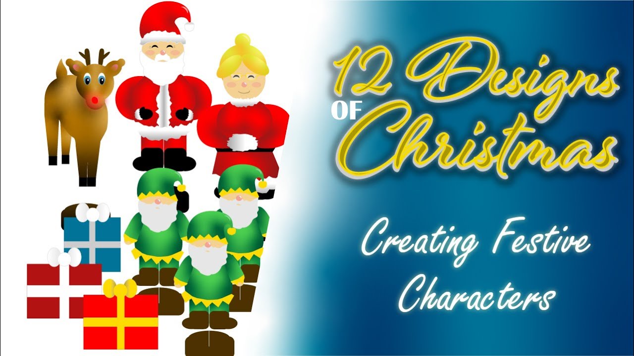 12 Designs of Christmas 🎄🎨 Creating Festive Characters 🎅🏻🤶🏻 Day 11 ...