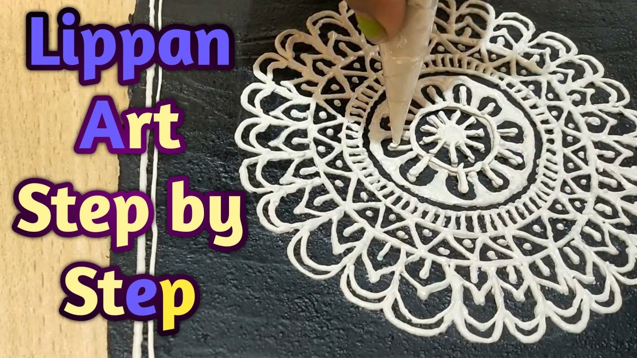 How To Make Lippan Art On Cardboard From Cone Mandala Lippan Kaam Art Step By Step Guide how-to-make-lippan-art-on-cardboard-from-cone-mandala-lippan-kaam-art-step-by-step-guide