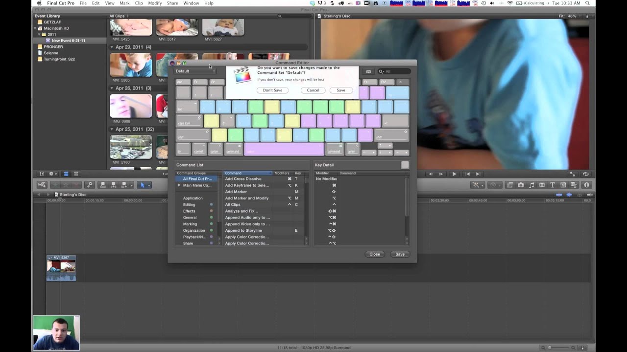 Final Cut Pro X: Customizing Your Keyboard - YouTube